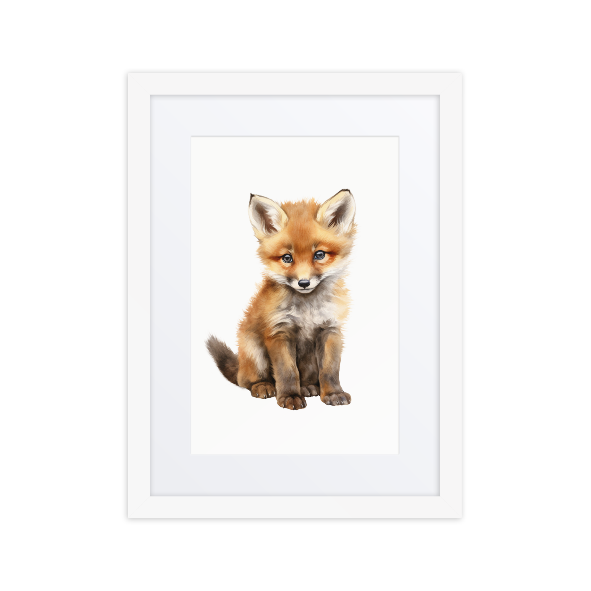 Fox Cub Framed Art Nursery Decor Co fox-cub-framed-art-nursery-decor-co